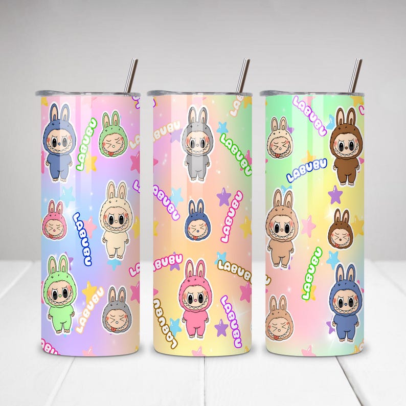 LA BUBU Funny Art Style 20oz Skinny Tumbler Wrap PNG, Digital Download ...