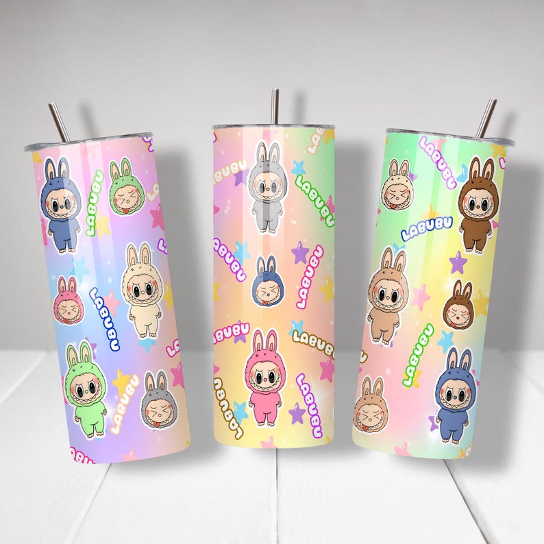 LA BUBU Funny Art Style 20oz Skinny Tumbler Wrap PNG, Digital Download ...