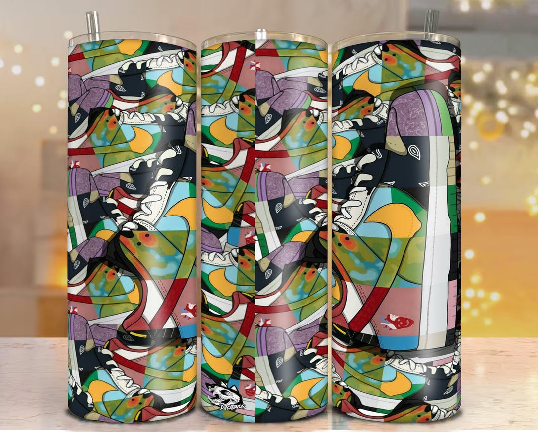 Custom Nike Sneaker Skinny Tumbler Wrap 20oz Sublimation Design | JPG ...