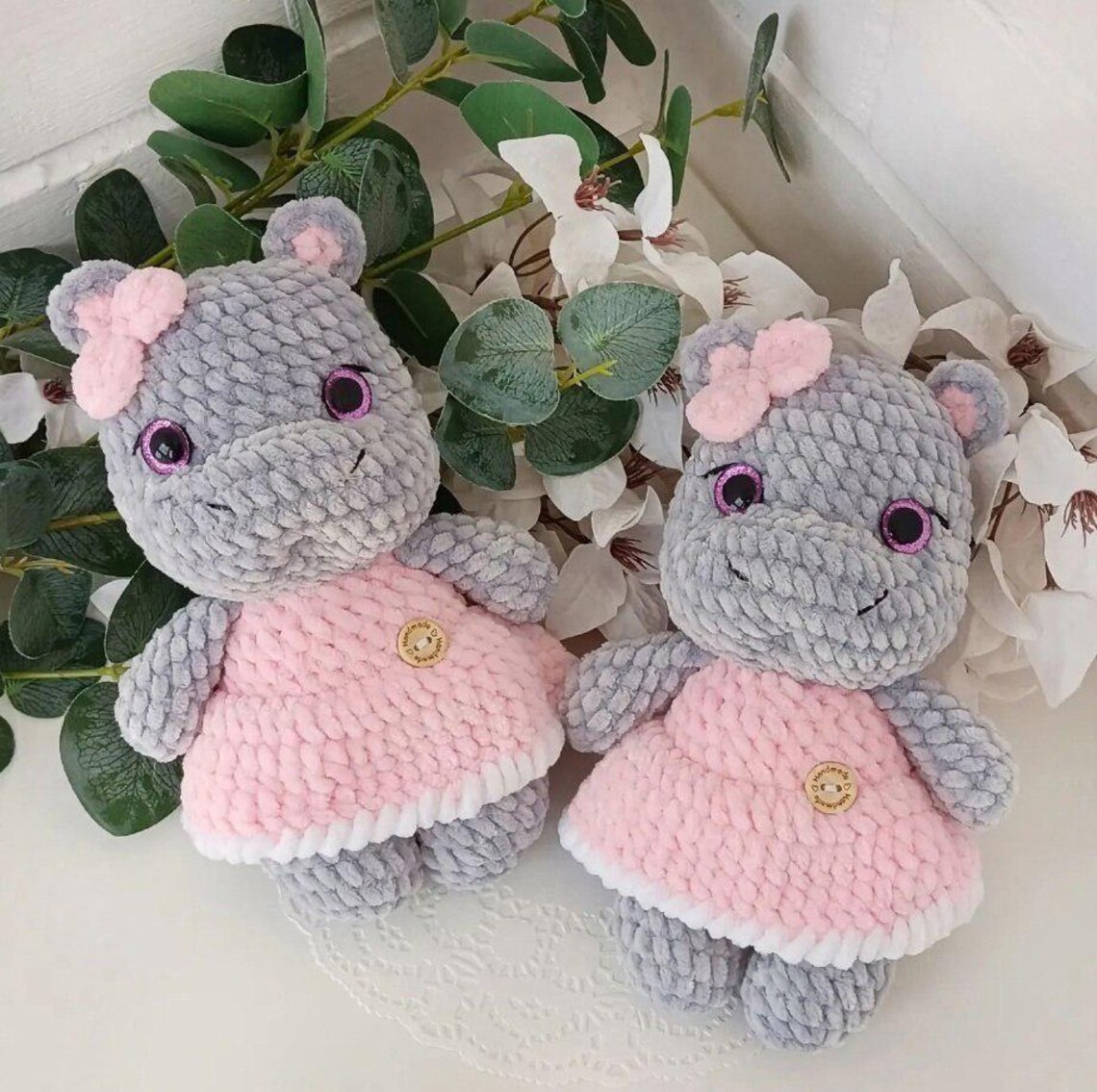 Hippo Knitting Pattern – Velvet Plush Animal Toy (PDF Pattern) - Etsy