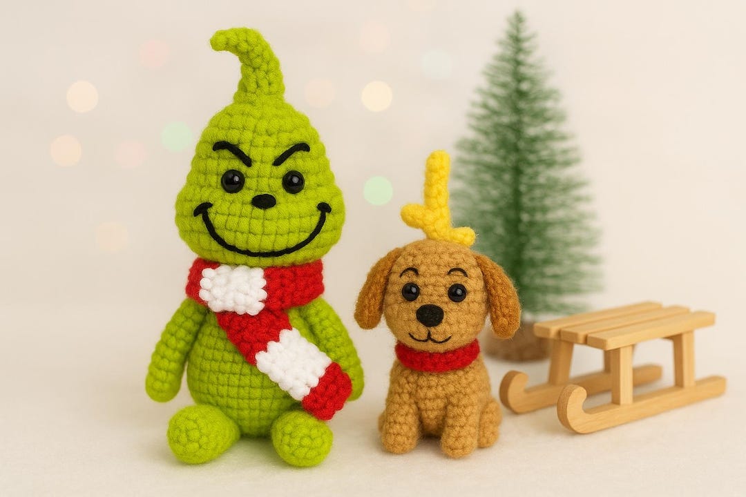 Grinch Crochet Pattern: Amigurumi Christmas Toy (PDF Pattern) - Etsy