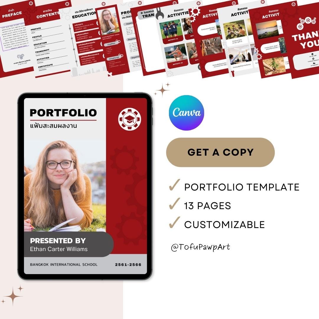13 Page Engineering Portfolio Template – Canva Editable Resume and ...