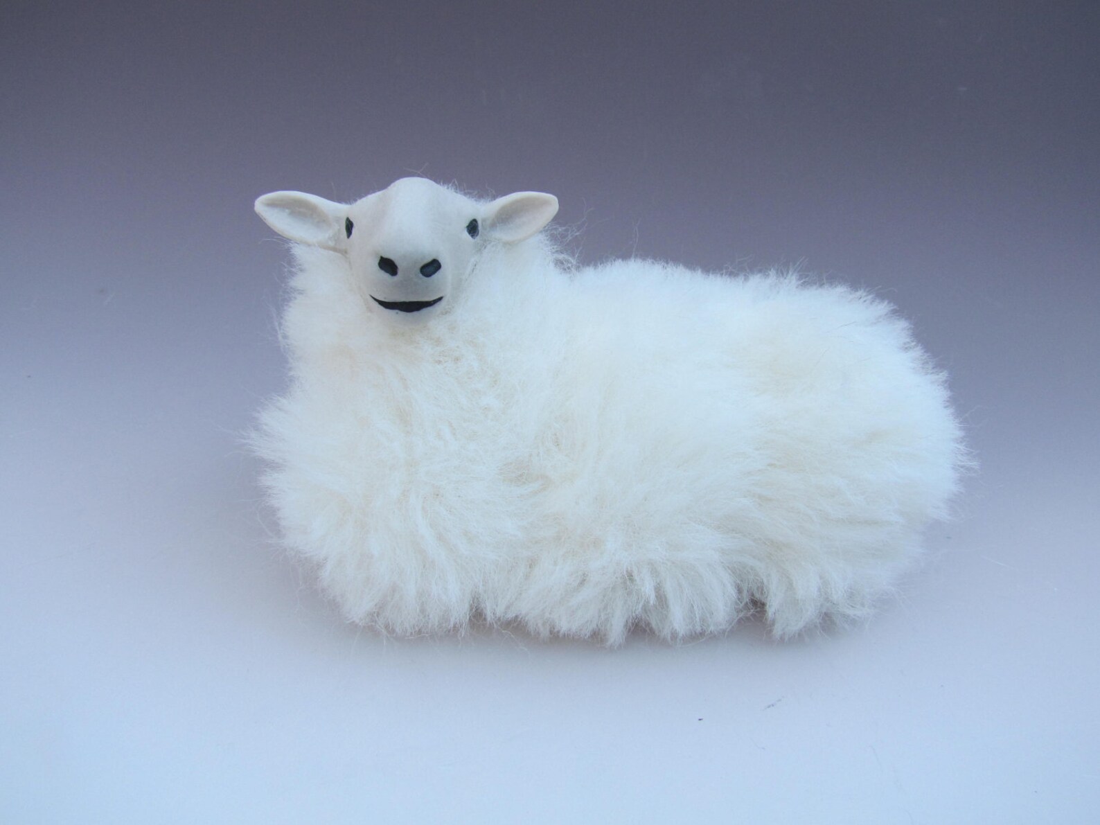 Handmade Sheep Figure Welsh Mountain Lying | Etsy