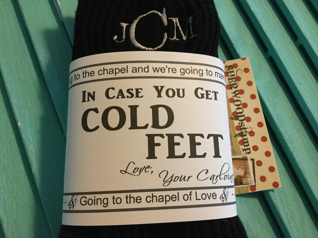 BEST DEAL Cold Feet Groom’s Sock Wrapper | Cold Feet Sock Label ...