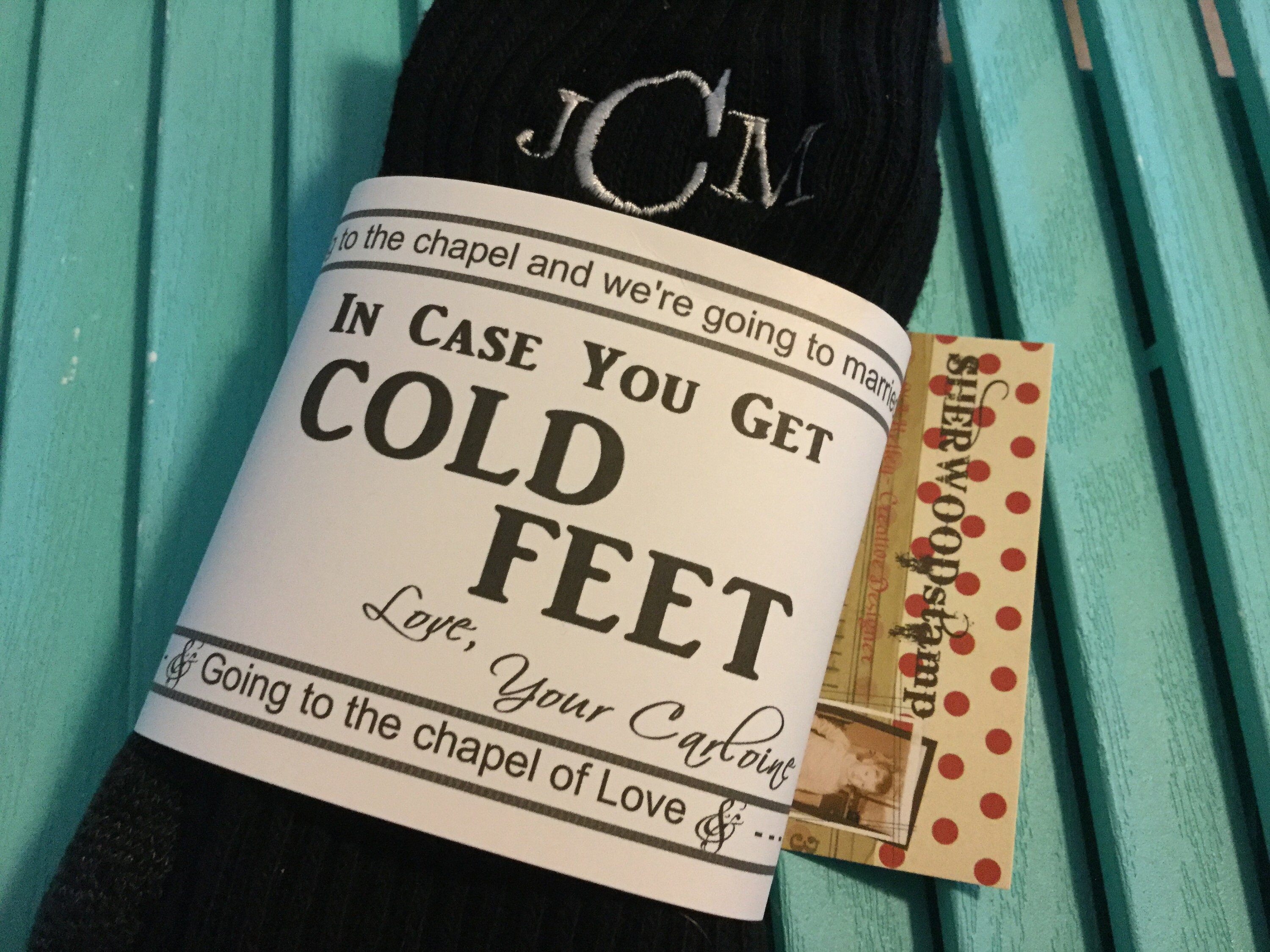 BEST DEAL Cold Feet Groom’s Sock Wrapper | Cold Feet Sock Label ...