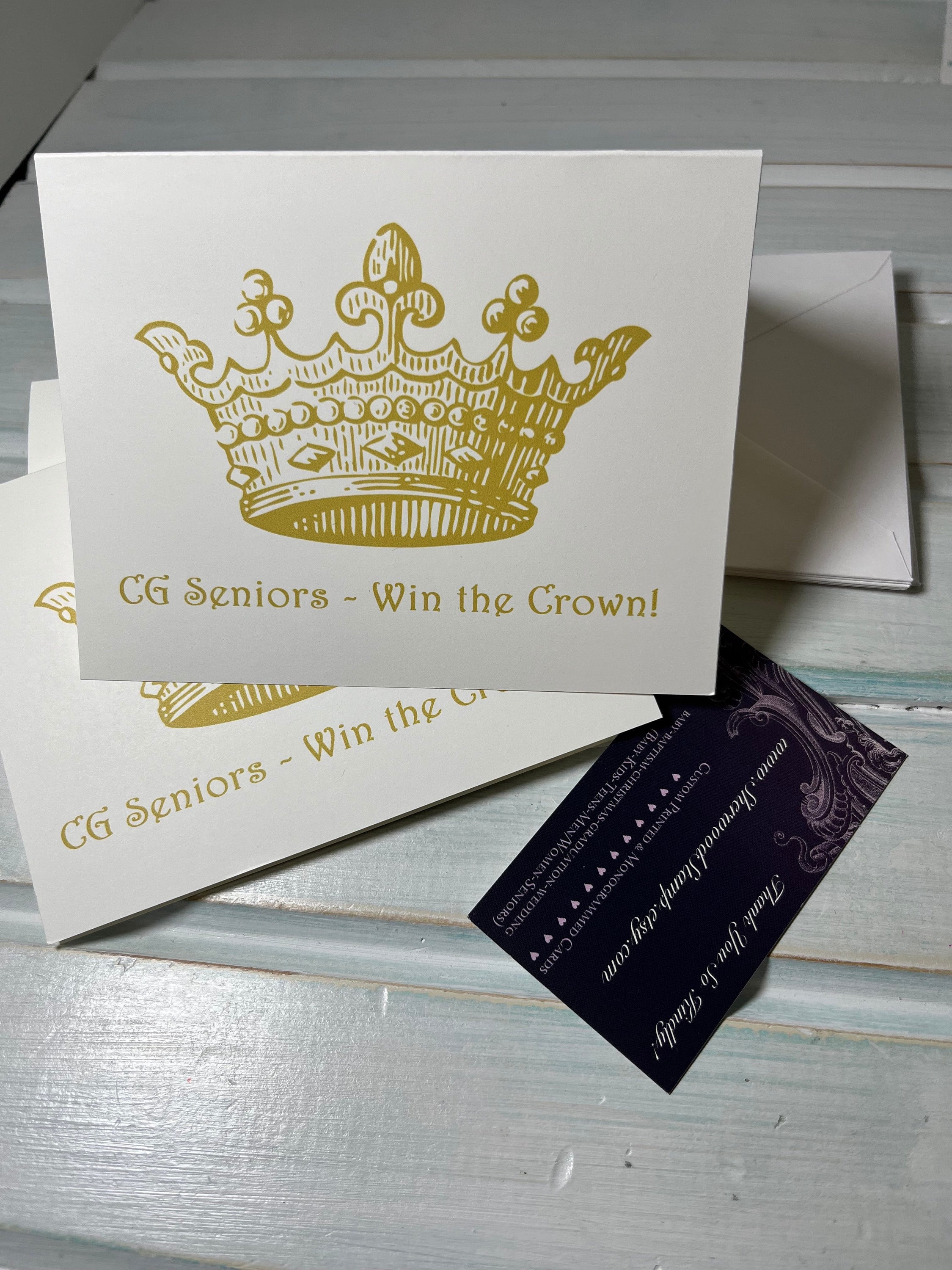 8 Royal Crown Name or Thank You, Note Card, W/envelopes Royalty Theme ...