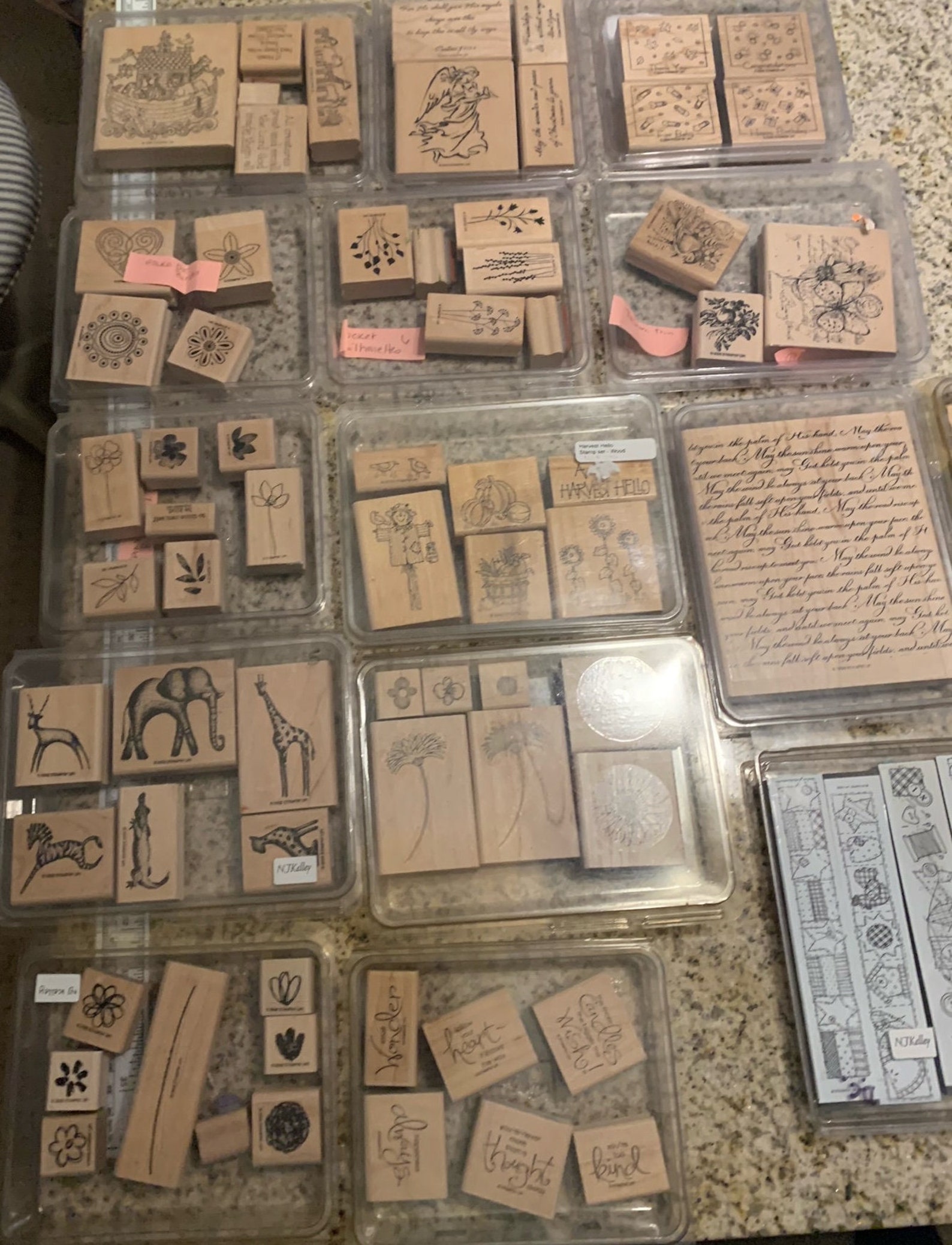 Pick Your Set Stampin' Up Collectors Wooden Stamp Alphabet Set ...