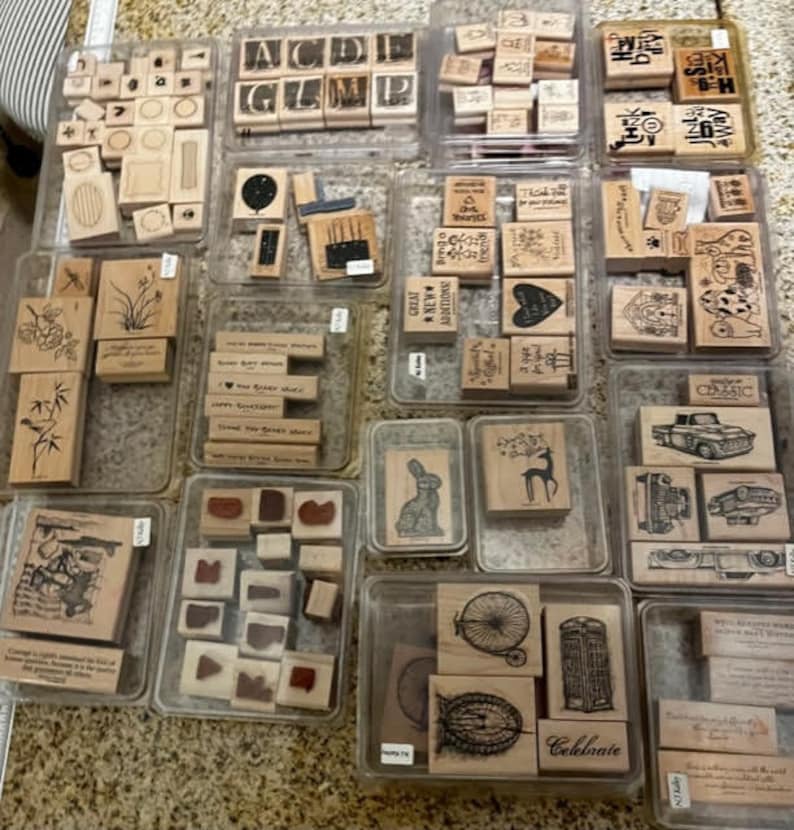 Pick Your Wooden Stampin up Stamp Set Asian Art Fresh Cuts Greeting 4 ...