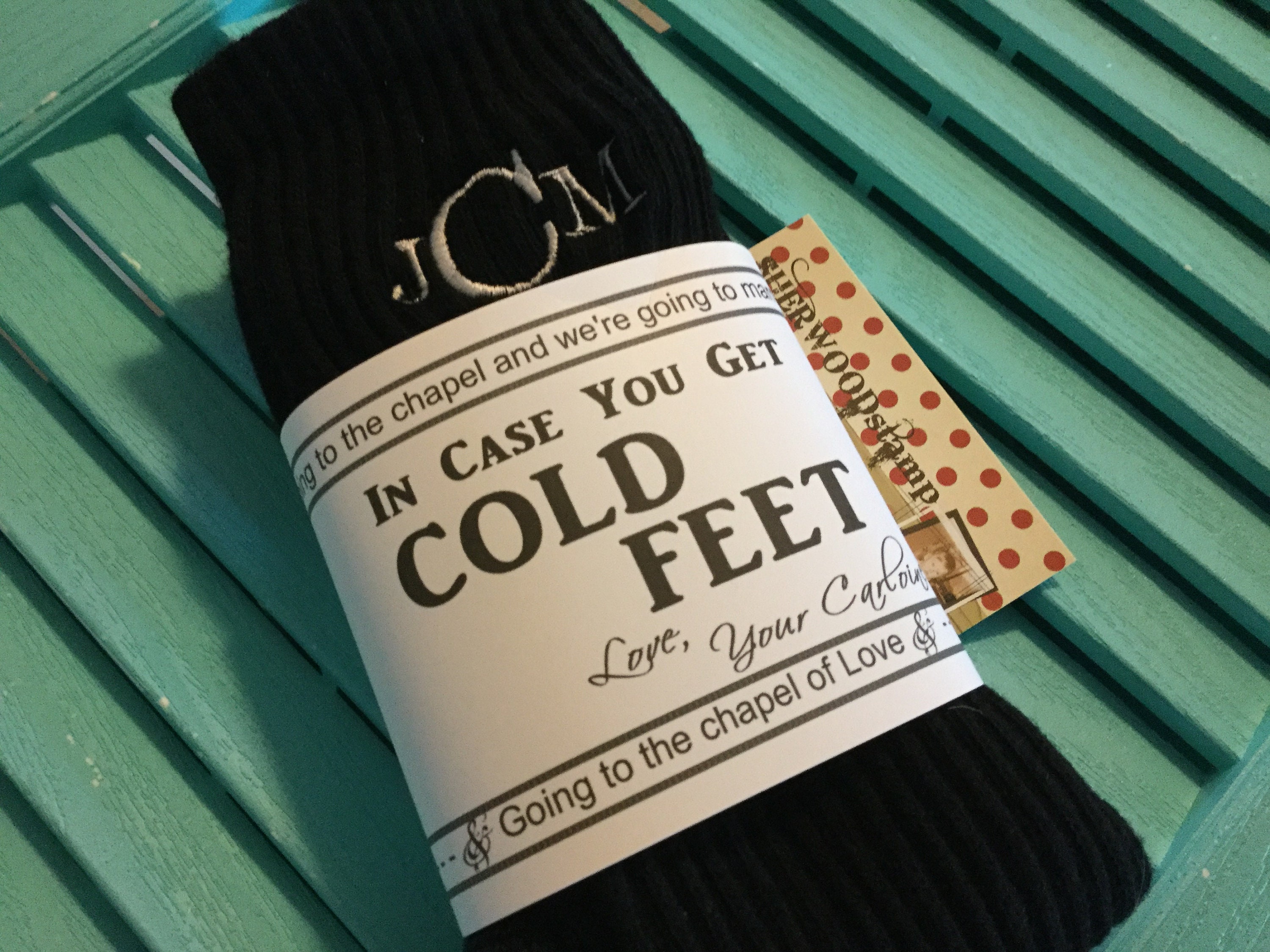 BEST DEAL Cold Feet Groom’s Sock Wrapper | Cold Feet Sock Label ...