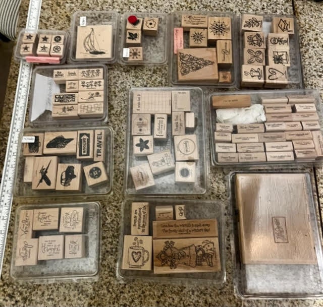 Pick Your Wooden Stampin up Stamp Set Asian Art Fresh Cuts Greeting 4 ...