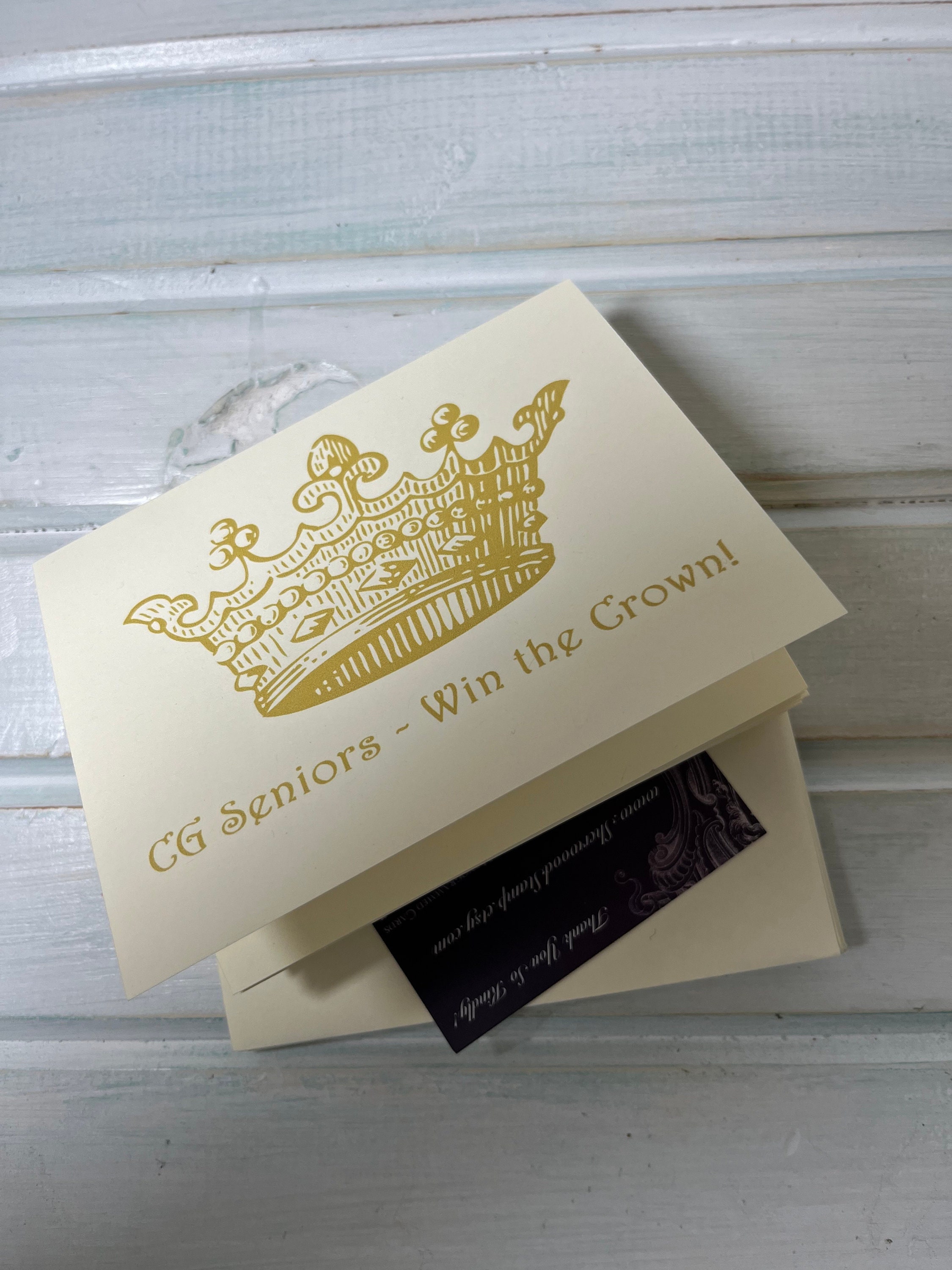 8 Royal Crown Name or Thank You, Note Card, W/envelopes Royalty Theme ...