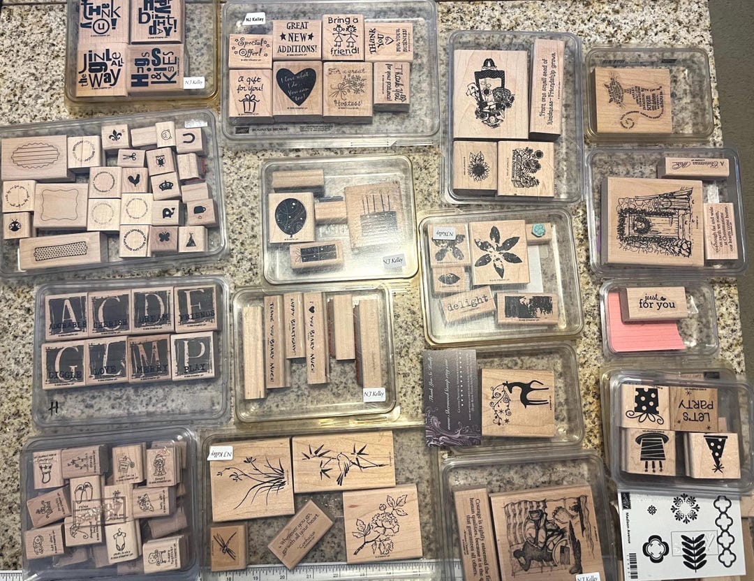 Pick Your Wooden Stampin up Stamp Set Asian Art Fresh Cuts Greeting 4 ...