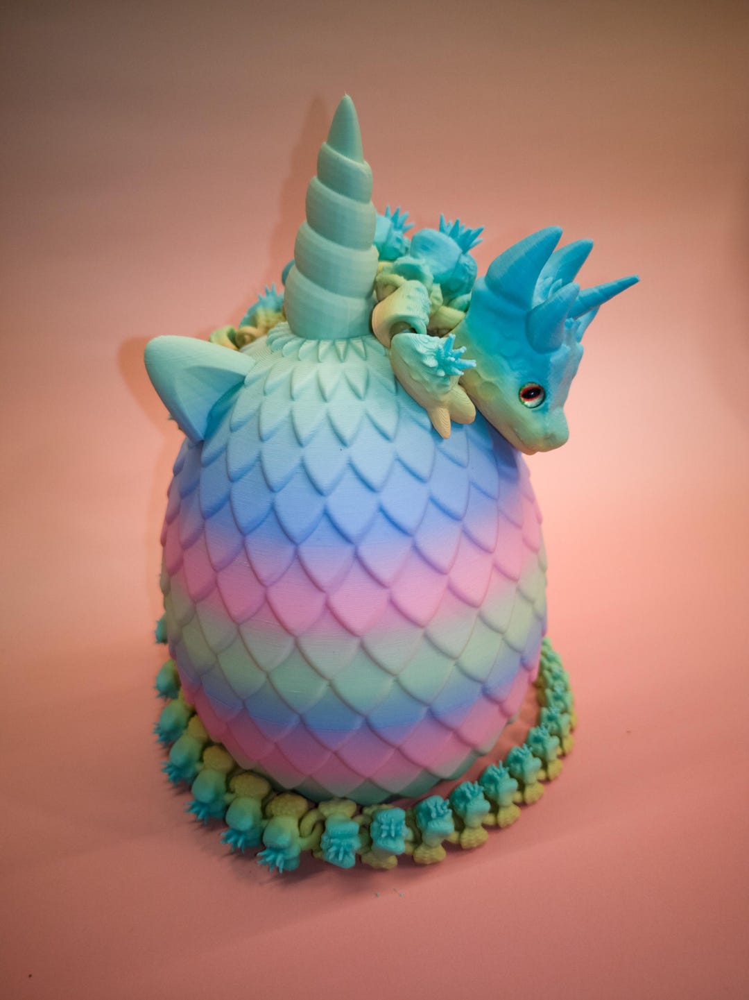 Large Rainbow Dragon Unicorn Egg, Easter Egg – 3D Printed Fantasy Decor ...