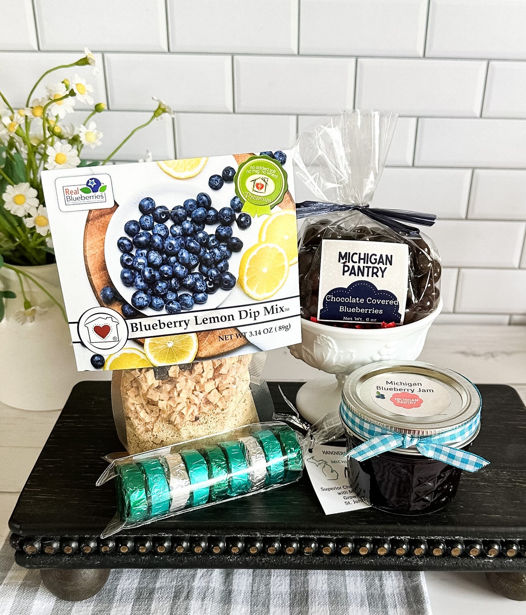 Michigan Blueberry Gourmet Gift: Chocolate, Jam & Dip Mix - Etsy