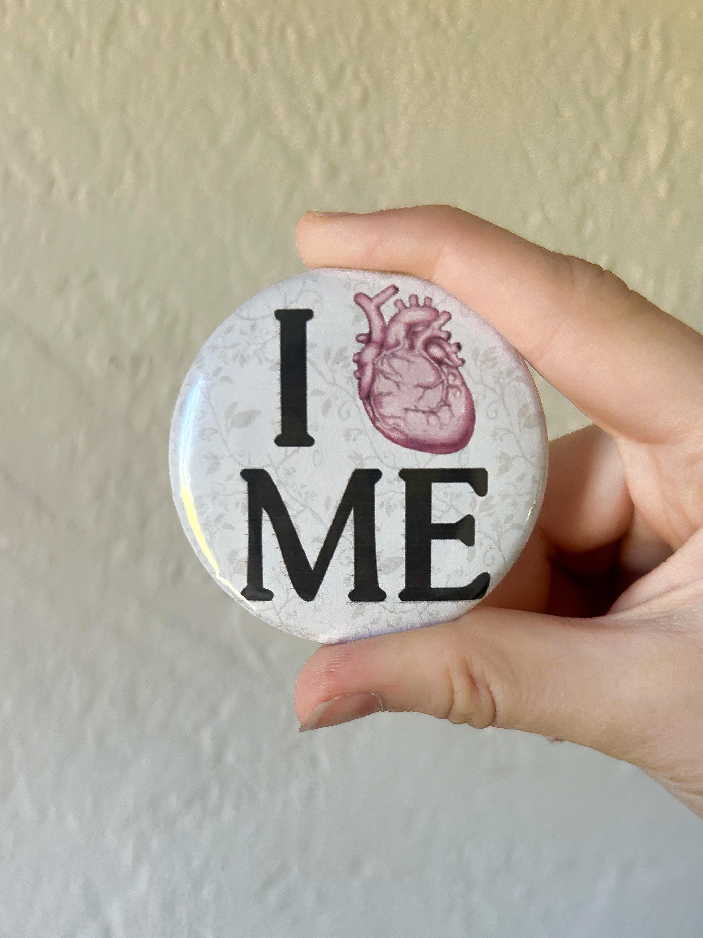 Pin-back “I Heart Me” Button Badge - Etsy