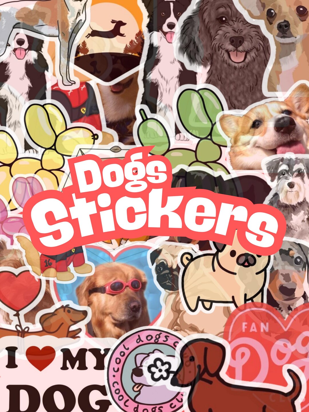 Dogs Printable Stickers - Etsy