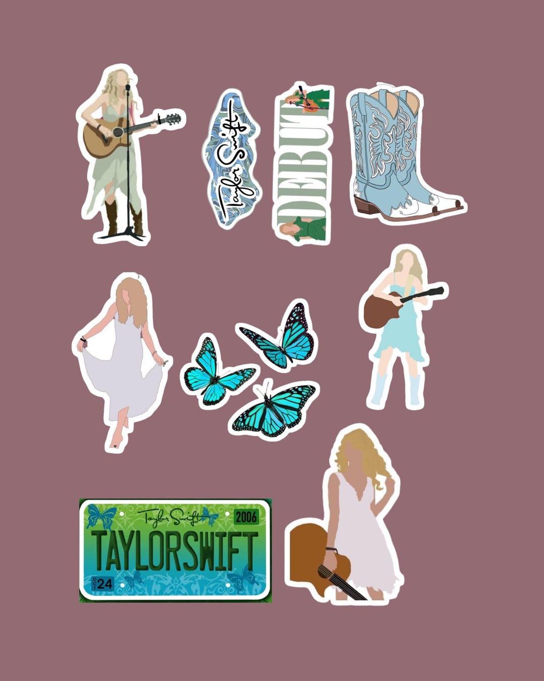 Taylor Swift Printable Stickers - Etsy
