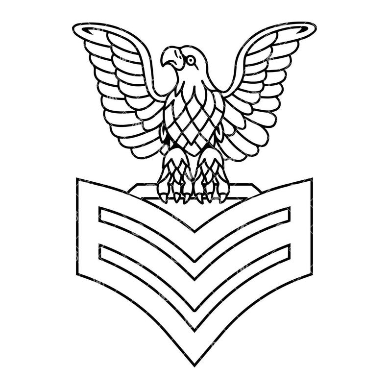 Navy Petty Officer Rank Insignia SVG Bundle: E4, E5, E6 Vector Files - Etsy