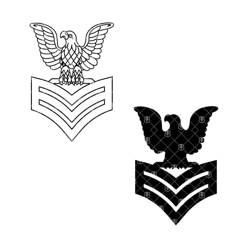 Navy Petty Officer Rank Insignia SVG Bundle: E4, E5, E6 Vector Files - Etsy