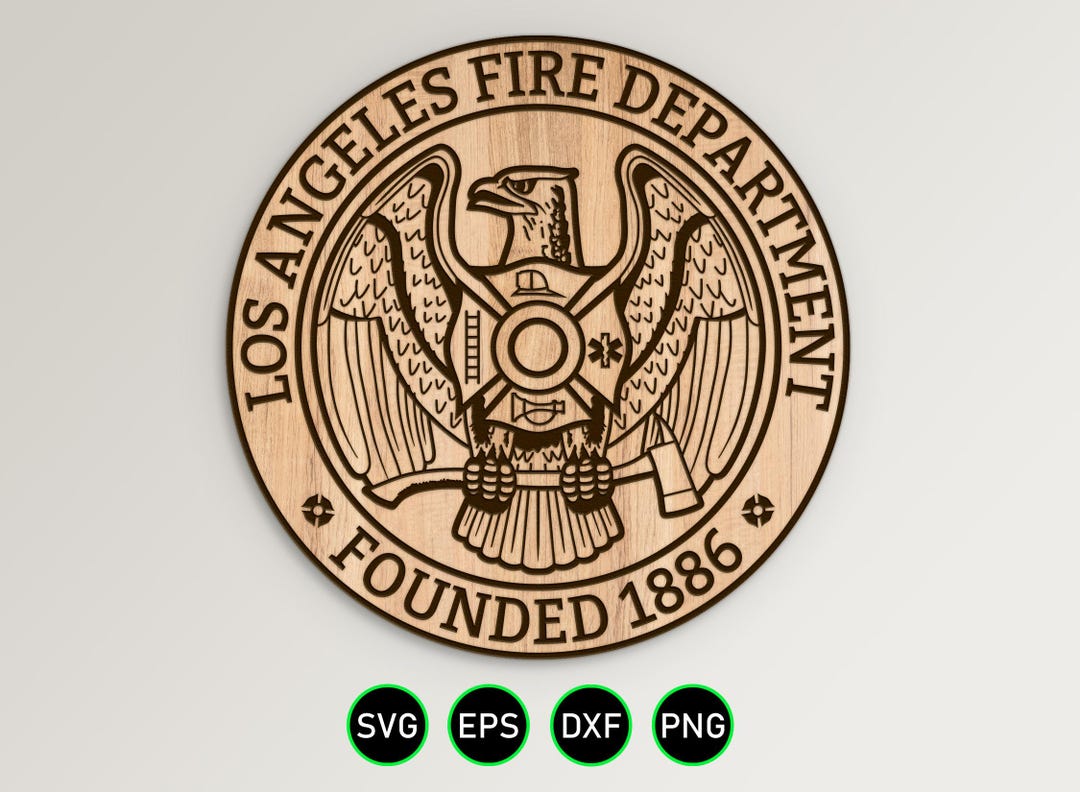 Los Angeles California Fire Department LAFD Seal SVG Vector Clipart ...