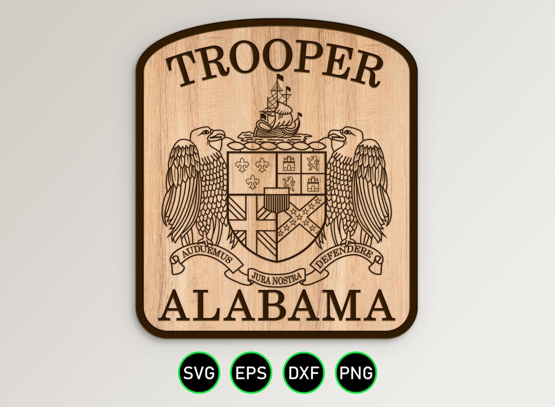 Alabama Trooper State Police Patch SVG Vector Clipart, Digital Download ...