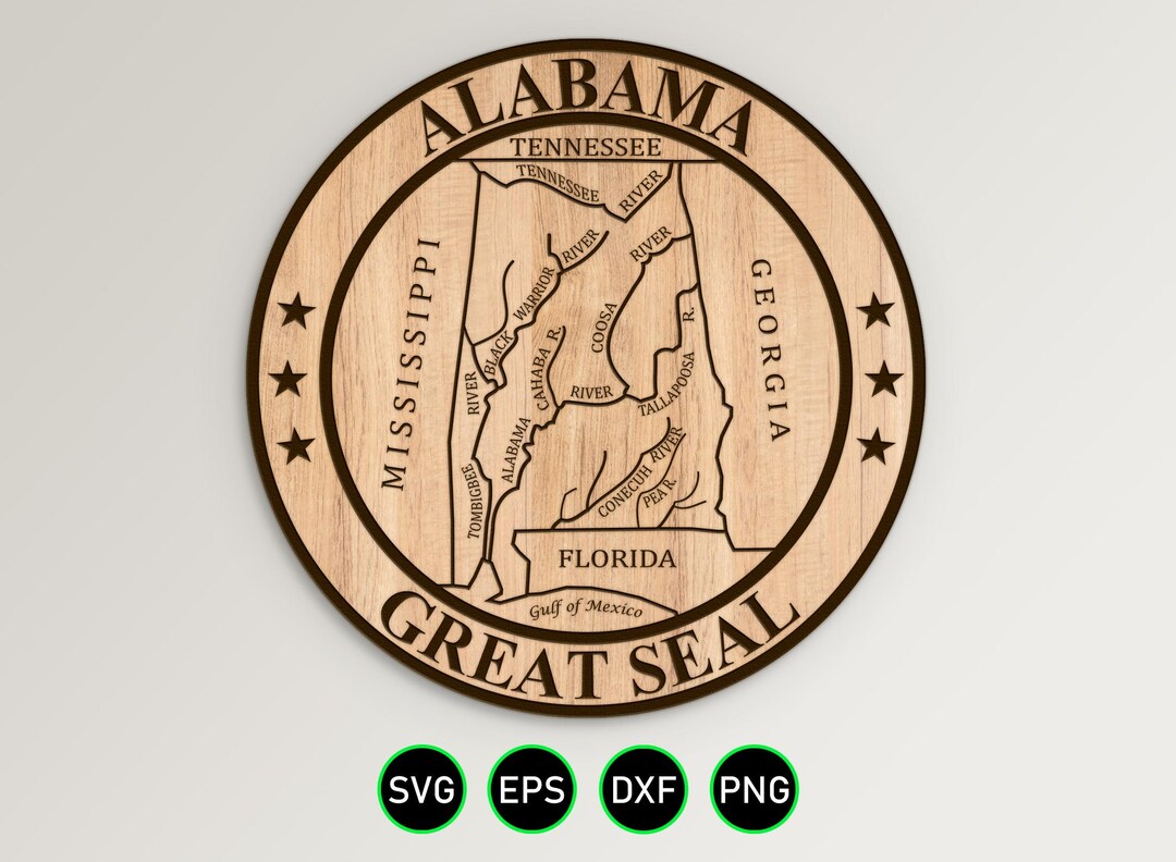 State Seal of Alabama SVG Vector Files Made for Cnc, Laser and Vinyl ...