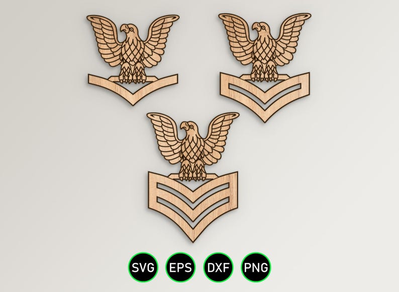 Navy Petty Officer Rank Insignia SVG Bundle: E4, E5, E6 Vector Files - Etsy