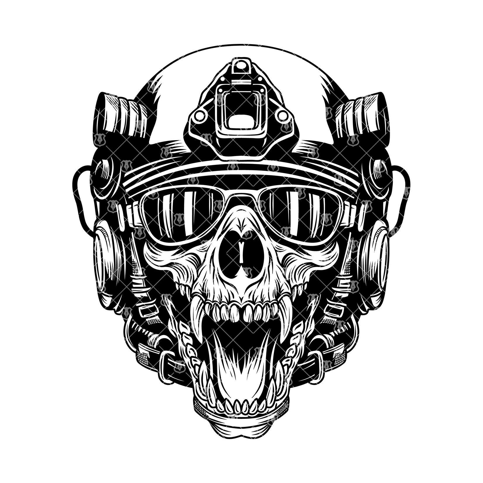 Police K9 Dog Skull Tactical Helmet SVG Vector Files Made for Cnc ...
