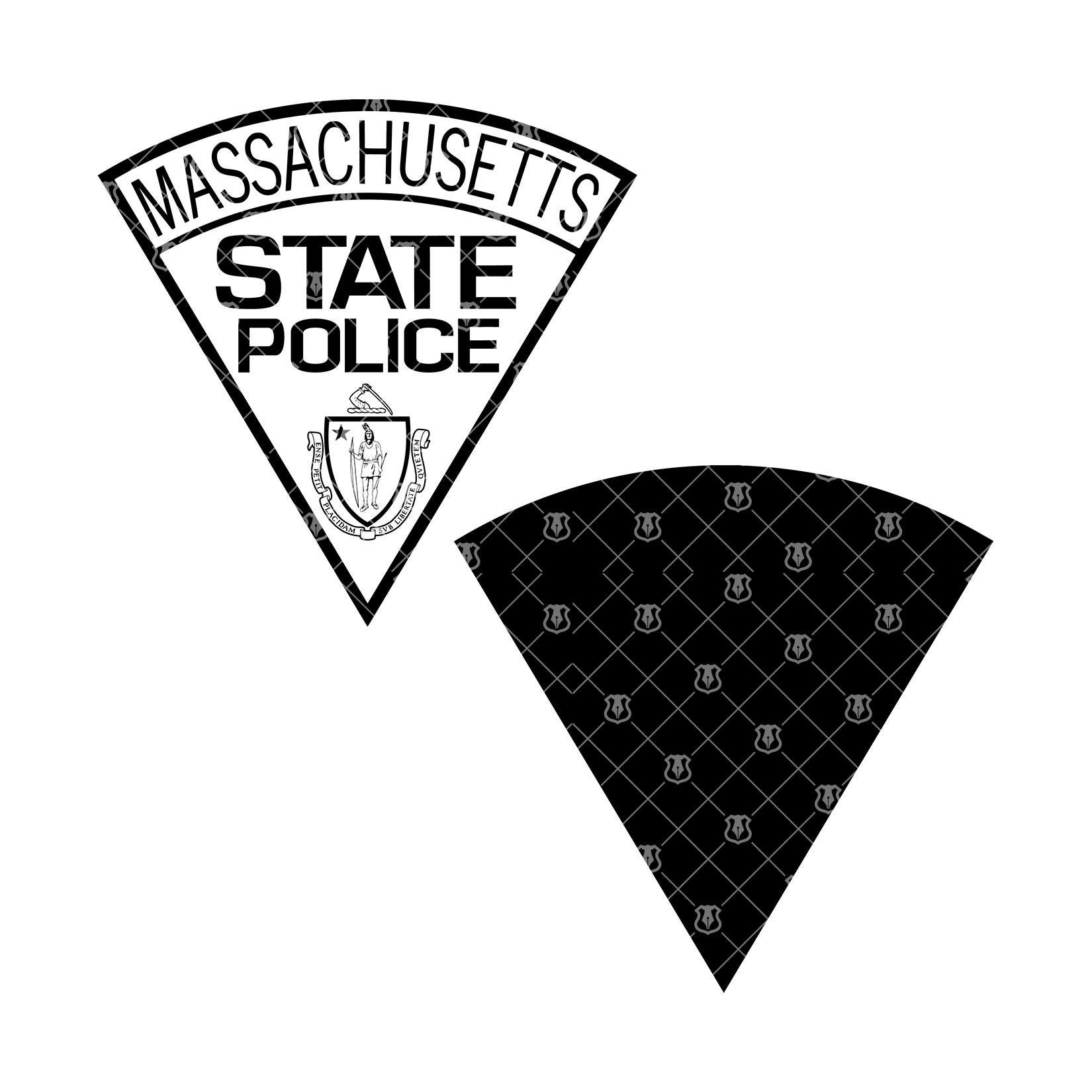 Massachusetts State Police Emblem SVG, Highway Patrol Trooper Patch ...