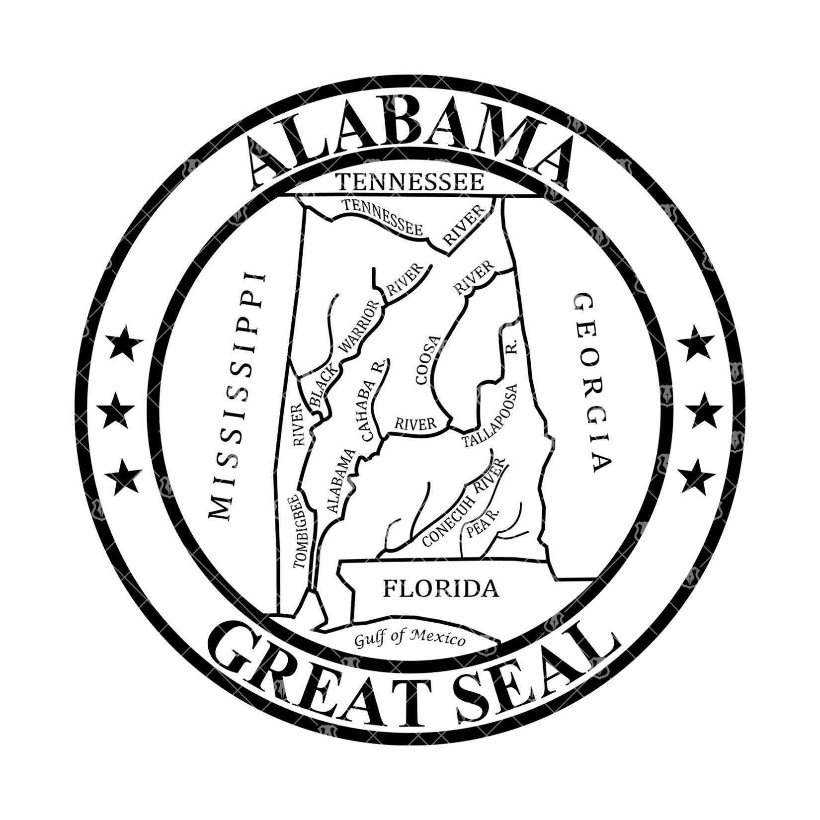 State Seal of Alabama SVG Vector Files Made for Cnc, Laser and Vinyl ...