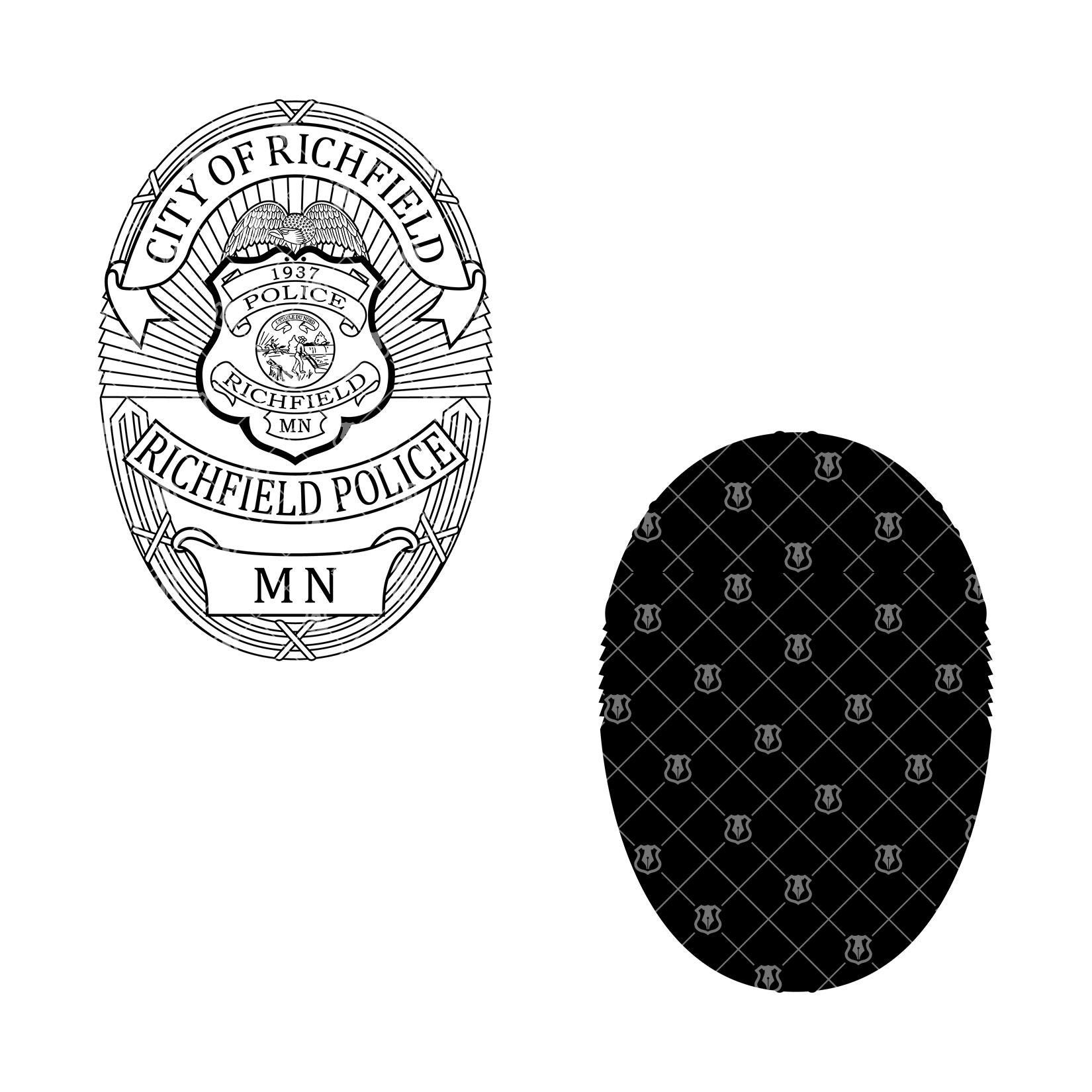 Richfield Minnesota Police Badge SVG Vector Images Digital Clipart ...