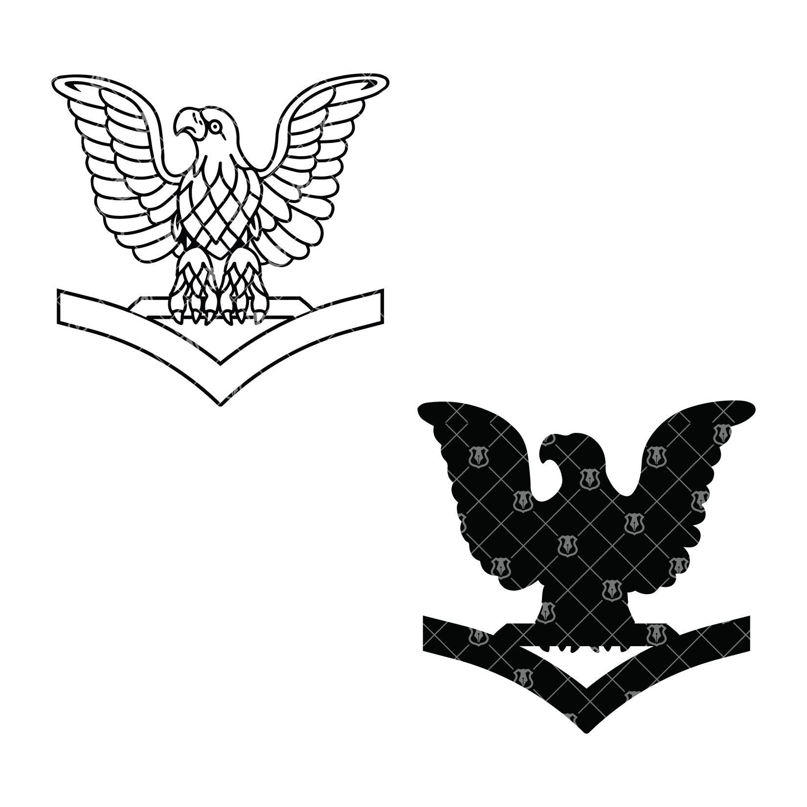 Navy Petty Officer Rank Insignia SVG Bundle: E4, E5, E6 Vector Files - Etsy