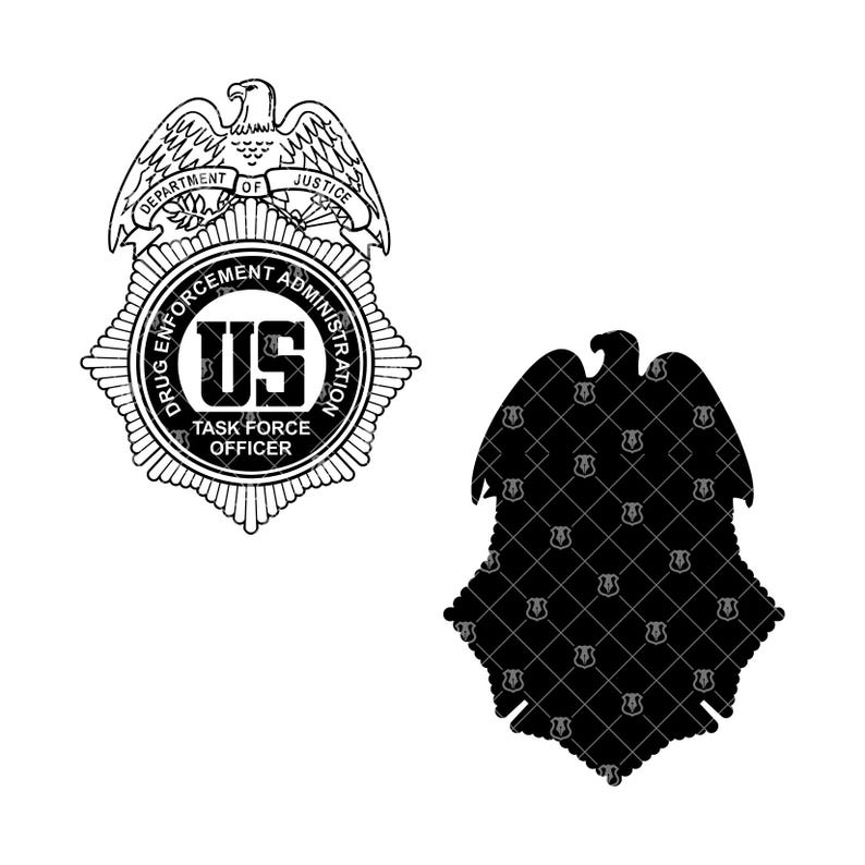 DEA Task Force Officer Badge SVG, DOJ Drug Enforcement Administration ...