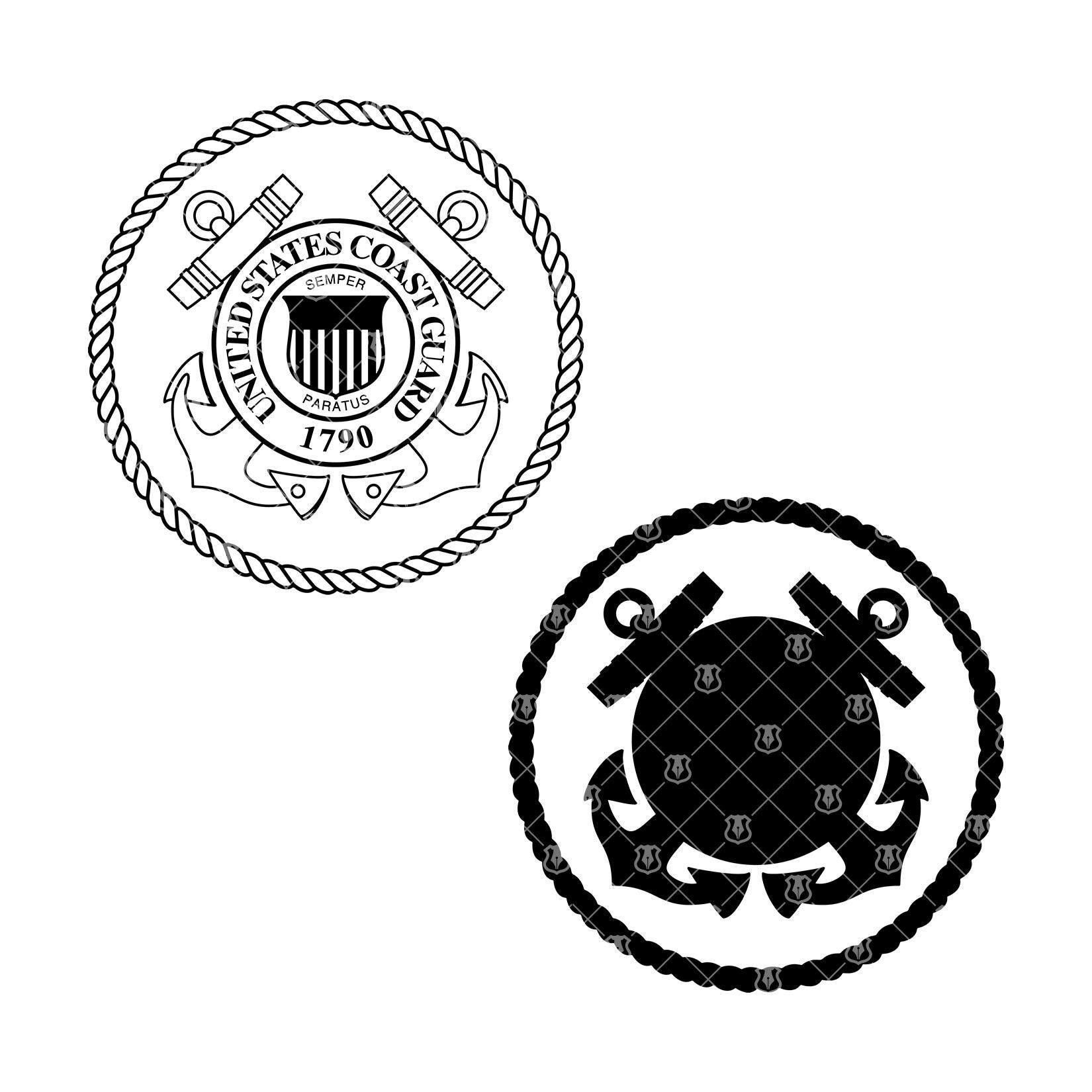 Coast Guard Seal SVG, USCG Emblem Vector Clipart, Digital Download Cnc ...