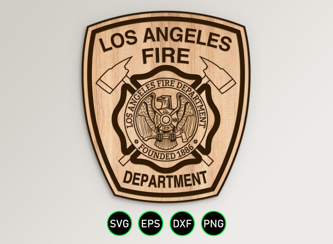 Los Angeles California LAFD Fire Department Patch SVG Vector Clipart ...