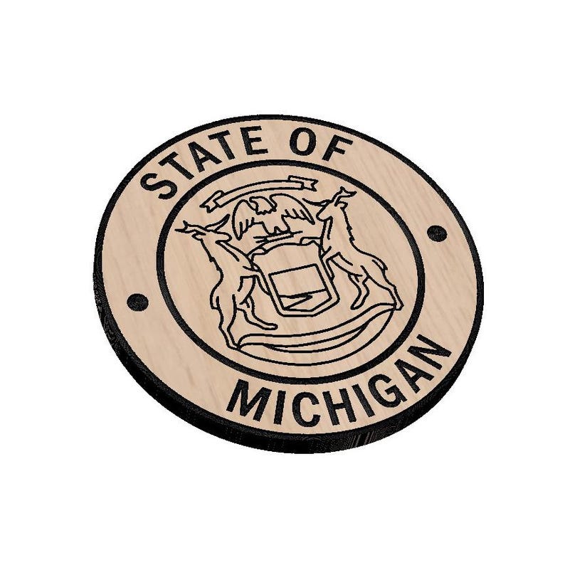 Michigan State Seal SVG, Vector Clipart, Print/cut Files - Etsy
