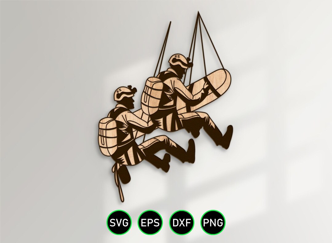 Search and Rescue Rappelers SVG Vector Files: CNC Laser Vinyl Cutting ...