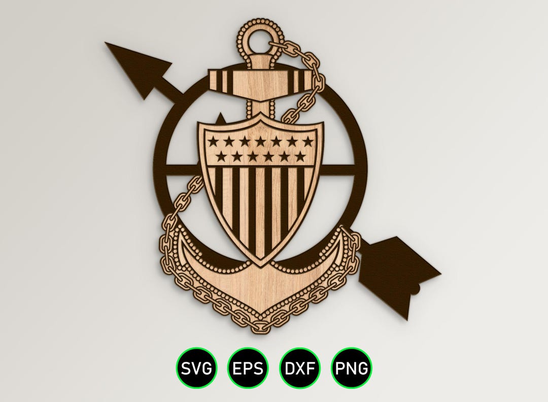Coast Guard Operations Specialist Chief OSC Anchor SVG Vector Clipart ...