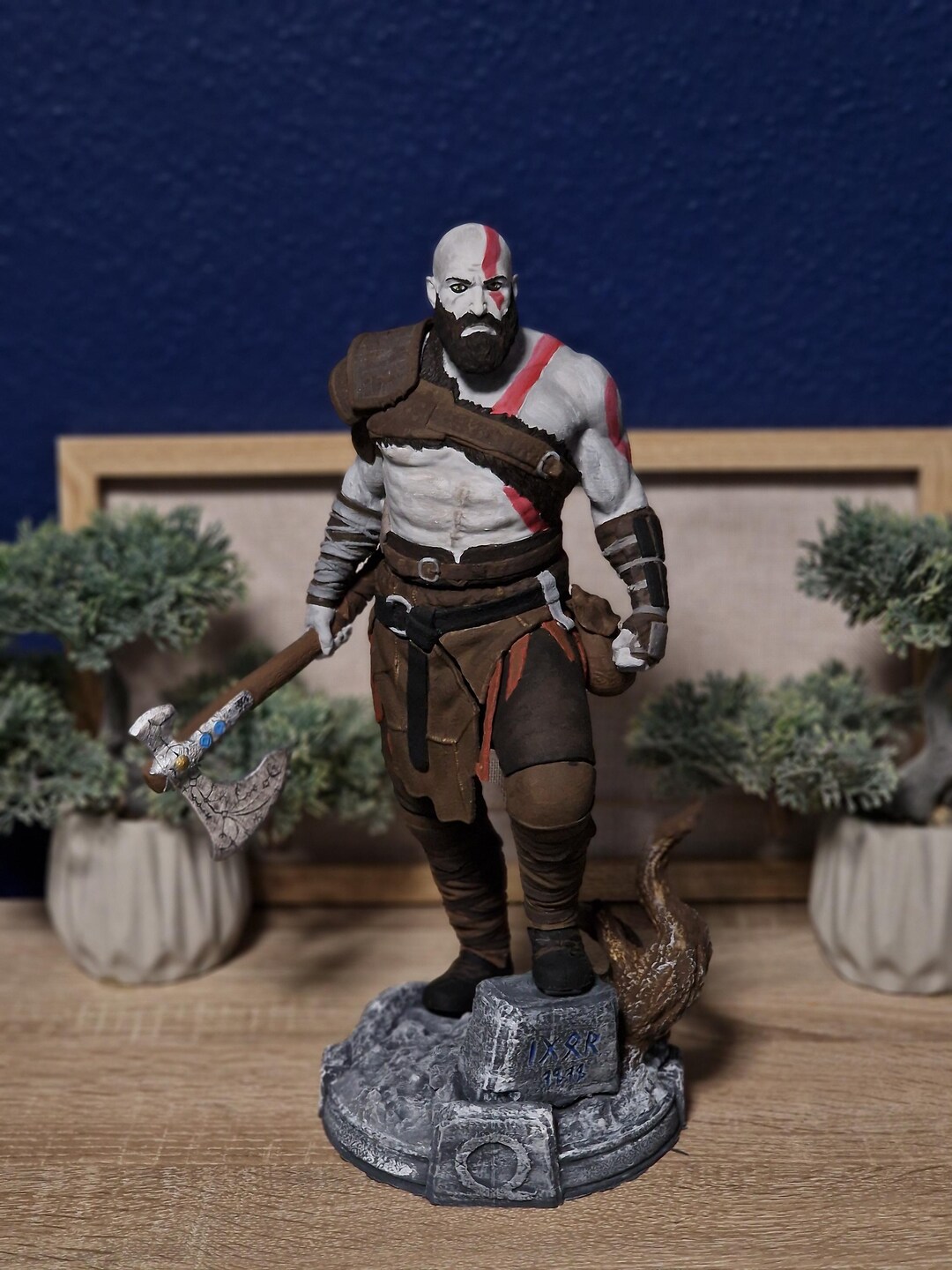Hand Painted Kratos Statue, God of War, 3D Printed Figure (36cm) - Etsy UK