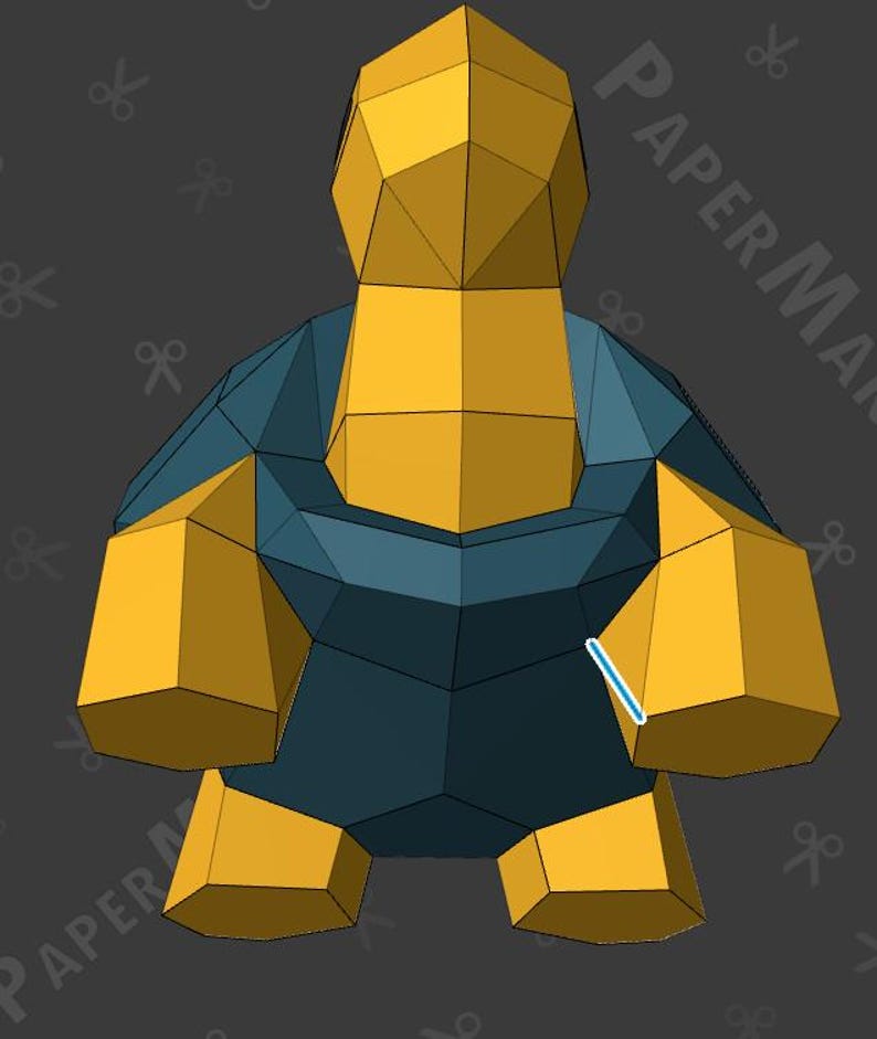 Adorable Turtle Papercraft Template (DIY, PRINTABLE, 3D, Foldable, Cute ...