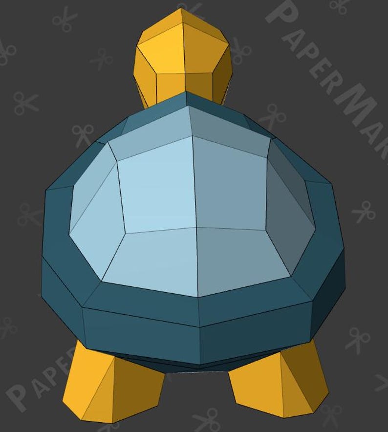 Adorable Turtle Papercraft Template (DIY, PRINTABLE, 3D, Foldable, Cute ...