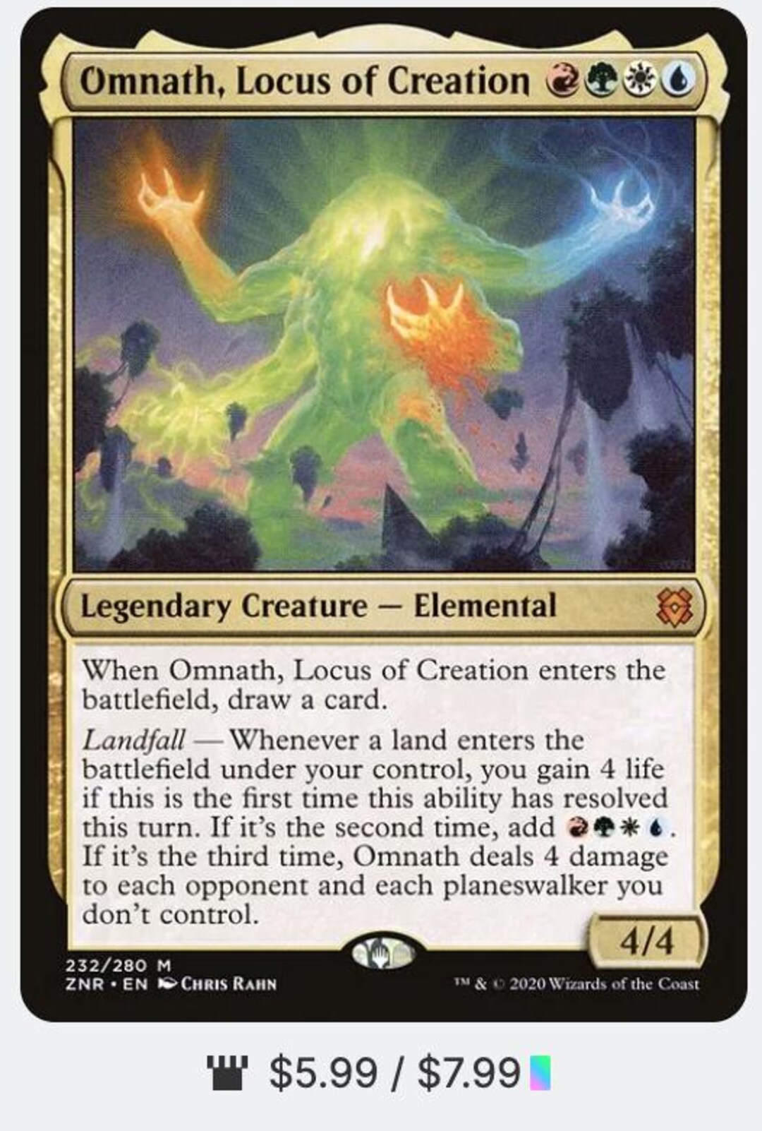 Power 9.3 Deck, Omnath, Locus of All Creation, Printable PDF Deck - Etsy