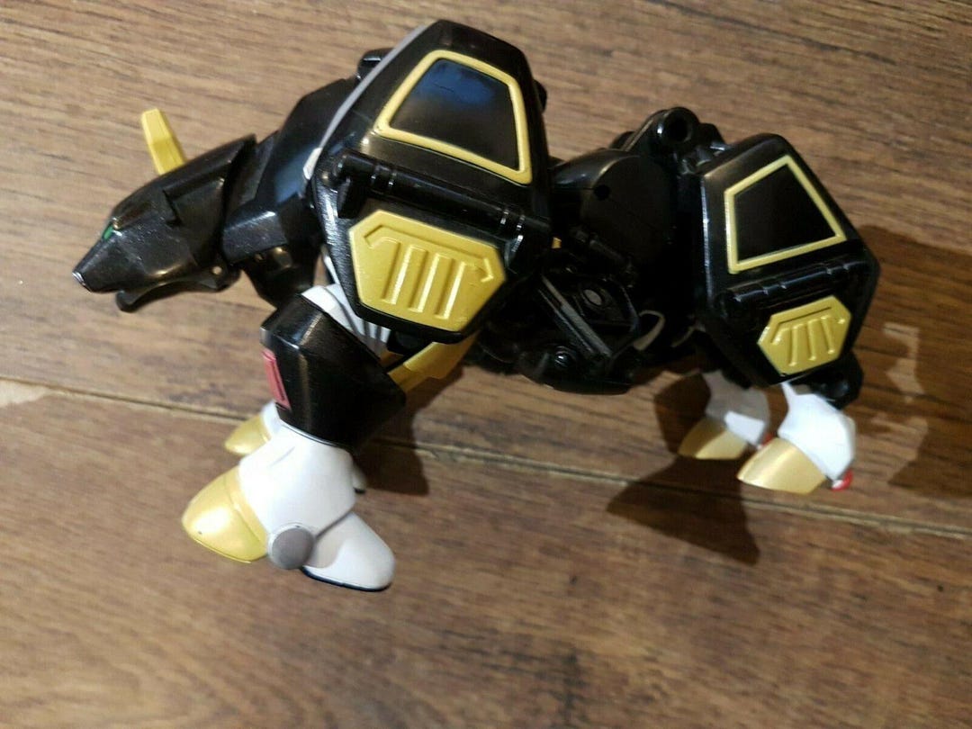 Power Rangers Wild Force Black Bison Zord Ranger 7.5" Figure 2001 ...