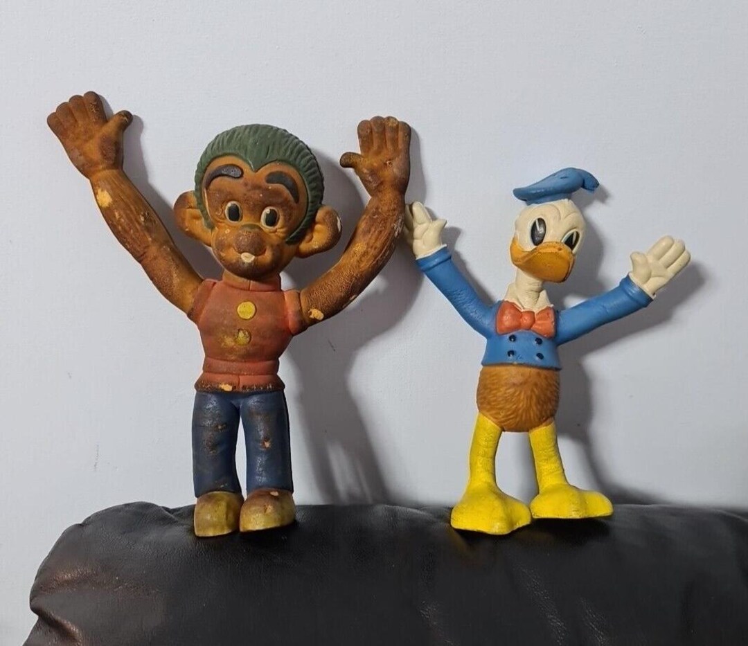 Vintage Bendy Dolls Donald Duck & Monkey - Etsy UK