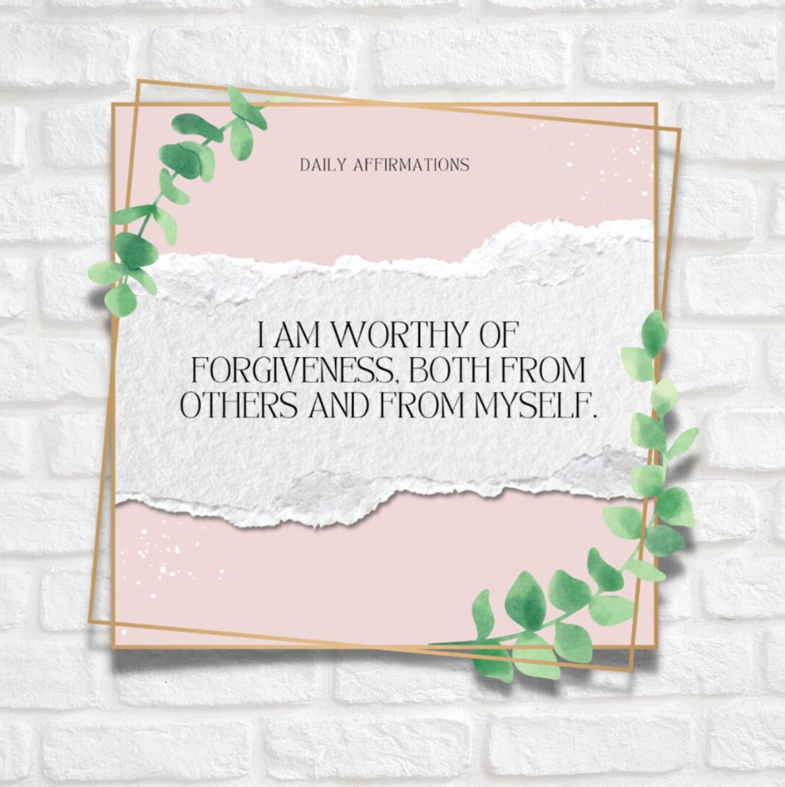 50 Positive Daily Affirmation Cards, Printable Affirmations ...