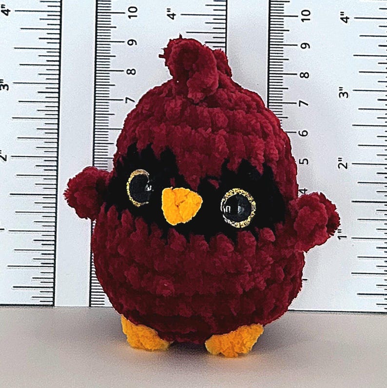 Birds of Wisdom - No Sew Crochet Pattern - REDMOND, the Baby Cardinal ...
