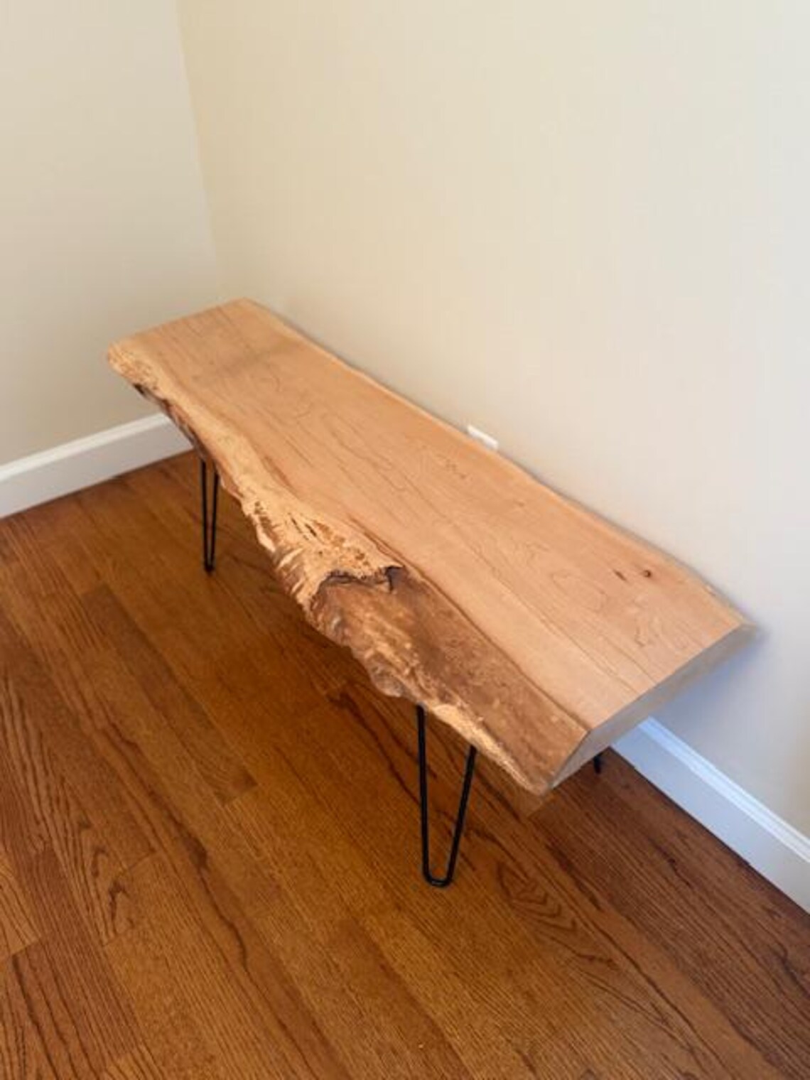 Maple Live Edge Bench - Etsy