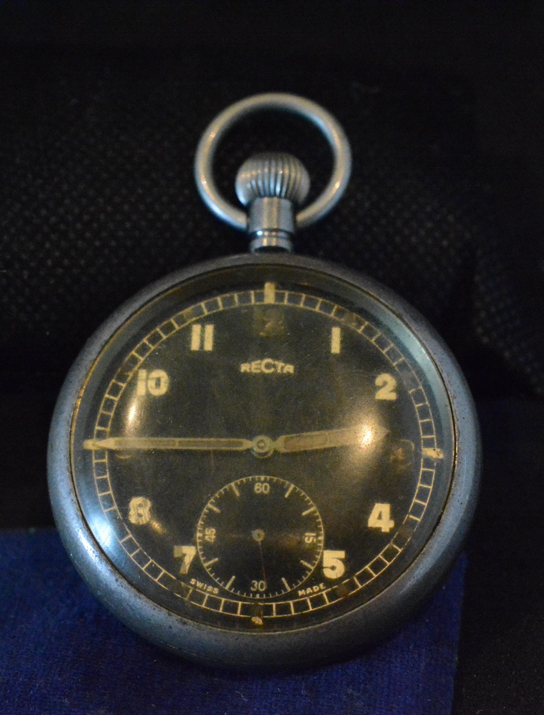 Silver Cased RECTA Pocket Watch WWII Military G.S.T.P. - Etsy