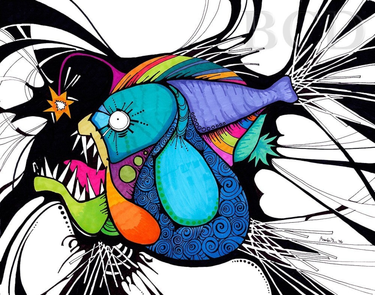 Fish in the Headlights Angler Fish Deep Sea - Etsy