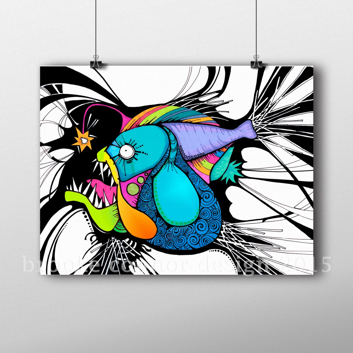 Fish in the Headlights Angler Fish Deep Sea - Etsy